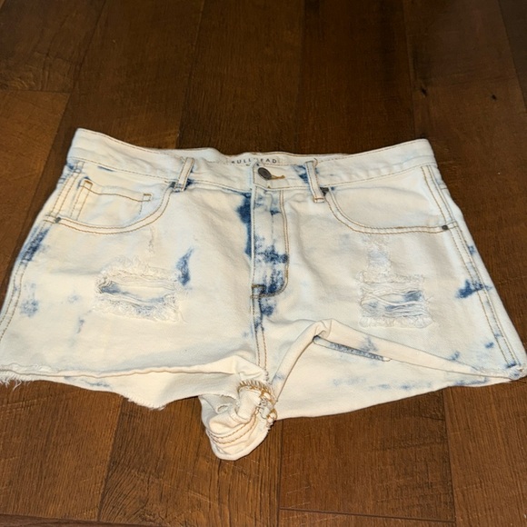 Bullhead | Shorts | Bullhead White And Blue Jean Shorts Distressed ...